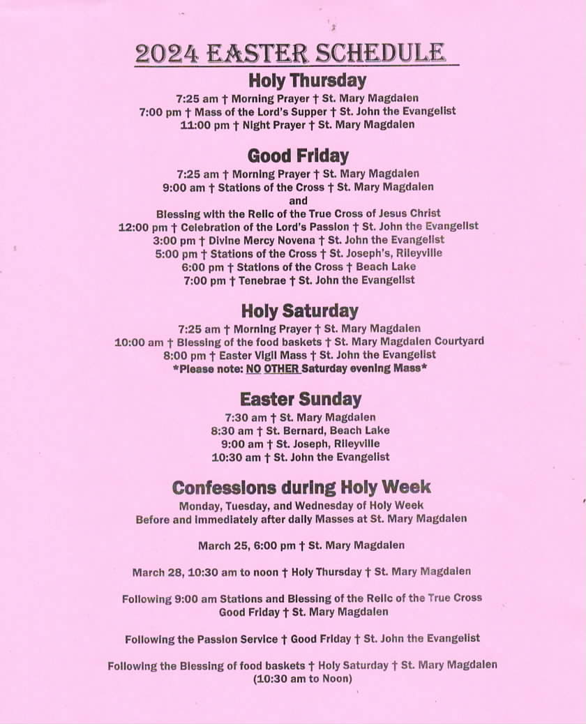 Welcome to the Catholic Community of St. John the Evangelist, St. Mary ...